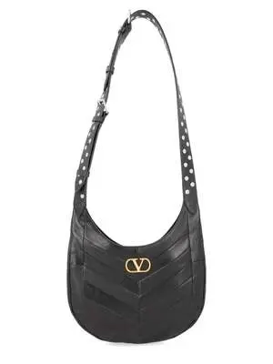 Valentino Garavani Hobo Bag With Studded Strap - Black
