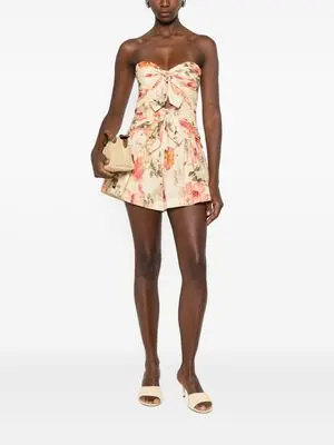 Zimmermann Mahon Cotton Floral Playsuit - Multicolor