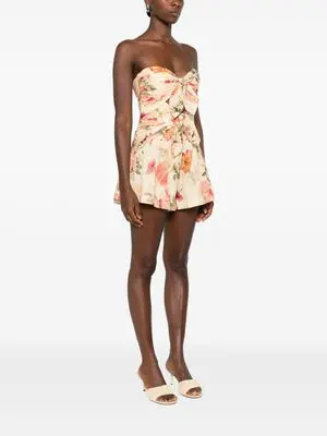 Zimmermann Mahon Cotton Floral Playsuit - Multicolor