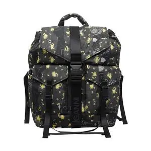 GANNI Re-tech Printed Backpack - Gray