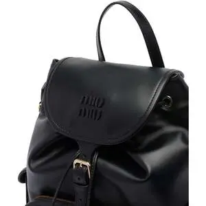 Miu Miu Leather Logo Backpack