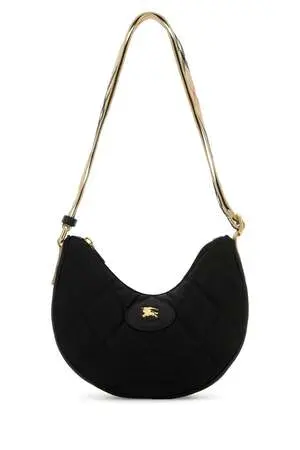 Burberry Nylon Horseshoe Crossbody Bag - Black