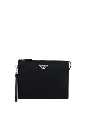 Prada Re-nylon And Saffiano Necessaire Beauty Case - Black