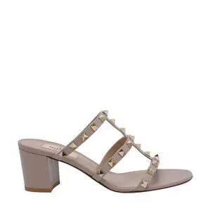 Valentino Garavani Rockstud Pump Sandals - Cream