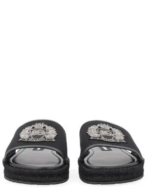Dolce & Gabbana Logo Espadrille Slides