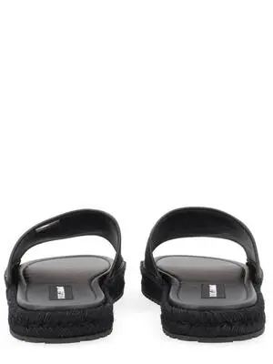 Dolce & Gabbana Logo Espadrille Slides