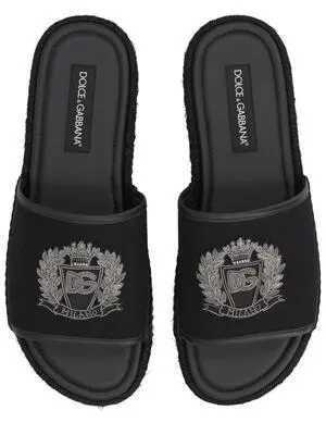 Dolce & Gabbana Logo Espadrille Slides
