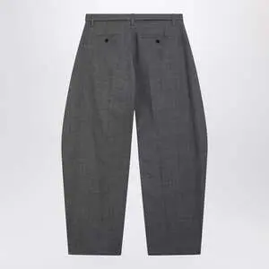 Sacai Grey Wool Trousers With Belt