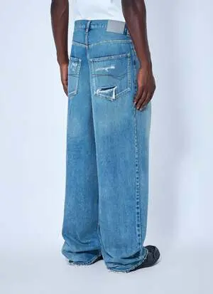 Balenciaga Baggy Fit Japanese Twill Jeans - Blue