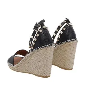Valentino Garavani Rockstud Double Wedges - Black