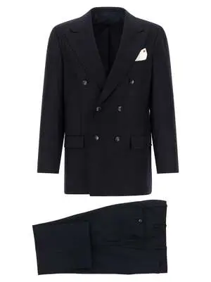 Kiton Virgin Wool And Cashmere Dress - Blue