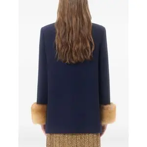 Valentino Garavani Coats Single Breasted Coats - Blue