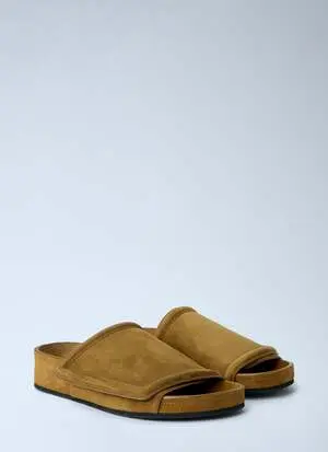 Phoebe Philo Suede Chunky-sole Slide Sandals