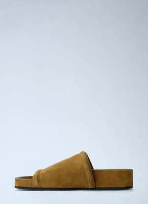 Phoebe Philo Suede Chunky-sole Slide Sandals