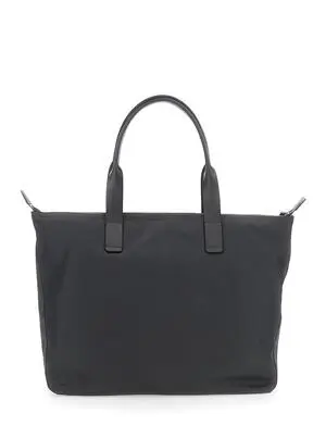 Dolce & Gabbana Grey Tote Bag With Two Top Handles And Logo Plaque On The Front In Tech Fabric - Gray