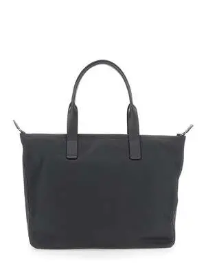 Dolce & Gabbana Tech Fabric Tote Bag With Logo Plaque - Gray