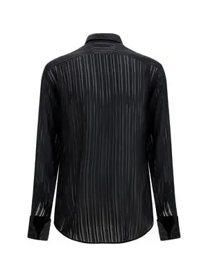 Gucci Striped Silk Gauze Shirt