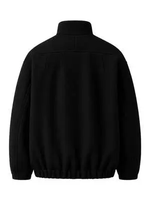 Dries Van Noten Wool-blend Bomber Jacket With High Collar