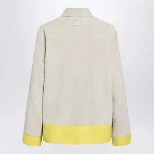 Loewe Light Grey Suede Jacket With Contrasting Inserts