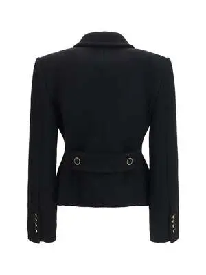 Chloé Cropped Single-breasted Blazer With Fabric Buttons