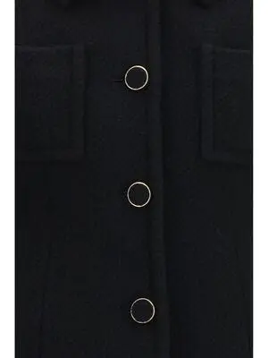 Chloé Cropped Single-breasted Blazer With Fabric Buttons