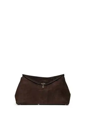 TOTEME Brown T-lock Clutch Bag - Multicolor