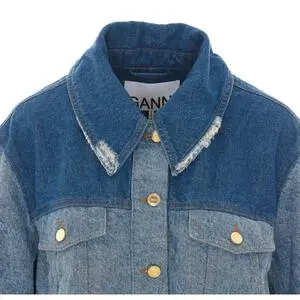 GANNI Patchwork Denim Jacket