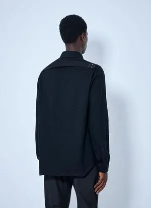 Rick Owens Wool Blend Overshirt - Black