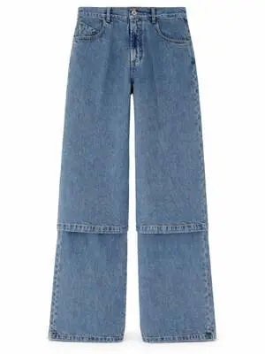 Attico Layered Long Jeans - Blue