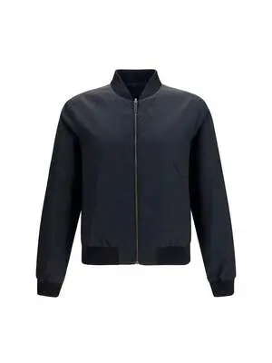 Gucci Reversible Zip Jacket In Lightweight Silk Faille - Black