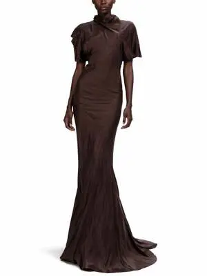 Rick Owens Long Seb Gown Dress - Brown