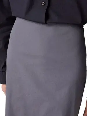 Miu Miu Stretch Poplin Pencil Skirt - Gray
