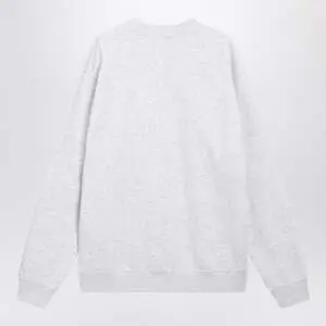 Jacquemus Grey Crewneck Sweatshirt With Grosgrain Logo