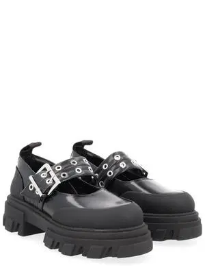 GANNI Ballerina With Logo Buckle