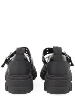 GANNI Ballerina With Logo Buckle