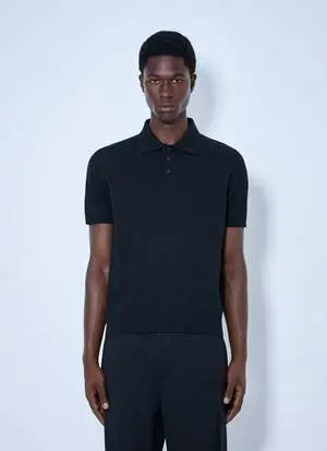 Moncler Piqué Polo Shirt - Black