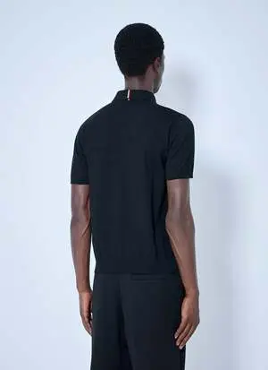 Moncler Piqué Polo Shirt - Black