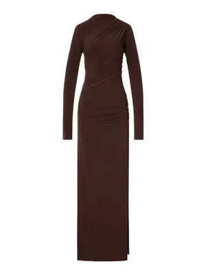 Andamane Sophie Long Dress With Open Back - Brown