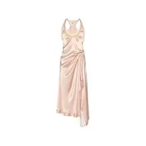 MAISON MARGIELA Silk-blend Lace-trimmed Dress - Pink