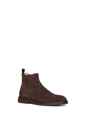 Brunello Cucinelli Mocha Suede Chelsea Ankle Boots