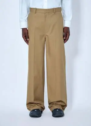 Balenciaga Wide Leg Cotton Chino Pants - Multicolor