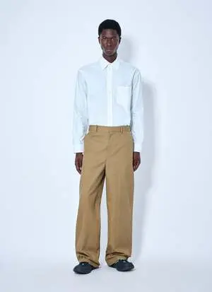 Balenciaga Wide Leg Cotton Chino Pants