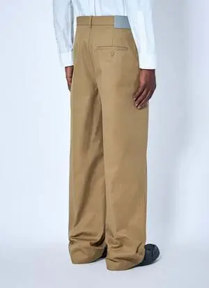 Balenciaga Wide Leg Cotton Chino Pants