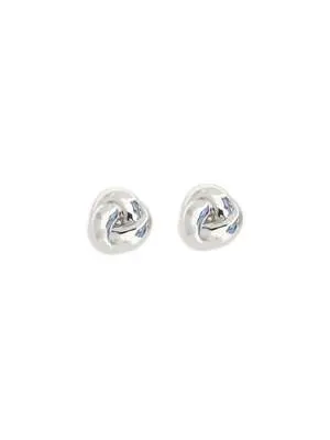 SELF-PORTRAIT Small Knot Earrings - Silver