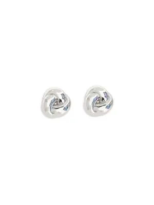 SELF-PORTRAIT Small Knot Earrings - Silver