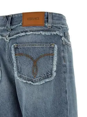 Versace Wide Leg Boyfriend Jeans