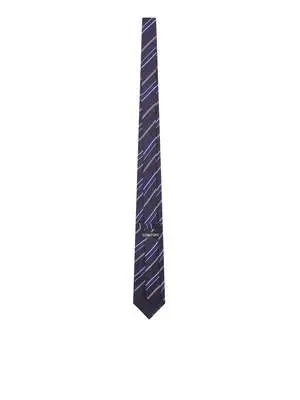 TOM FORD Silk Tie With Diagonal Stripes