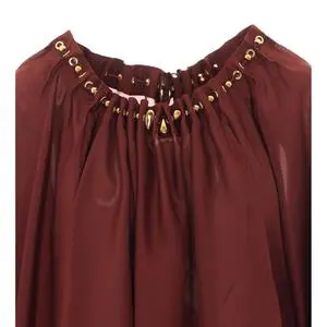 Zimmermann Aster Curled Blouse With Beads - Red