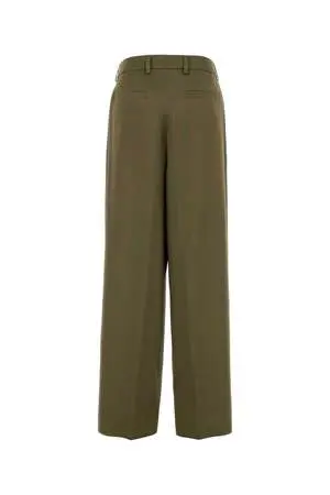 Dries Van Noten Crepe Palazzo Pant - Green