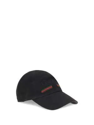 Gucci Cotton Baseball Cap With Embroidery